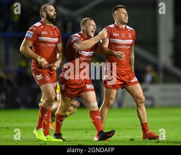 Kane Linnett #12 of Hull KR goes over for a try in, on 8/19/2022 ...
