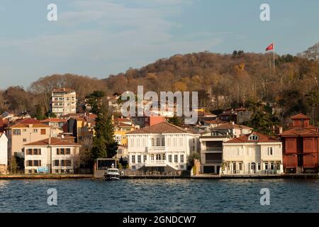 ISTANBUL, Turkey - November 30, 2020: View of historical houses from ...
