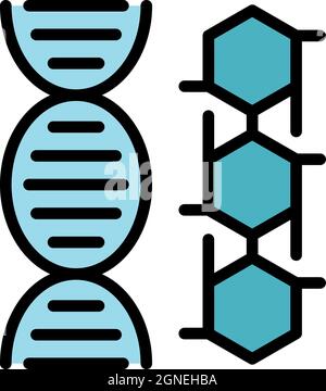 Dna allergy icon outline vector. Spring season. Seasonal plant Stock ...