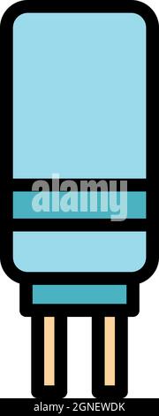 Resistor icon vector, filled flat sign, solid pictogram isolated on ...