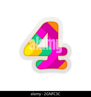 Nice number filled with pleasant colors Stock Photo - Alamy