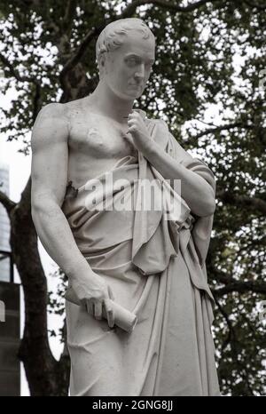 Statue of William Huskisson by sculptor John Gibson in Pimlico Garden ...