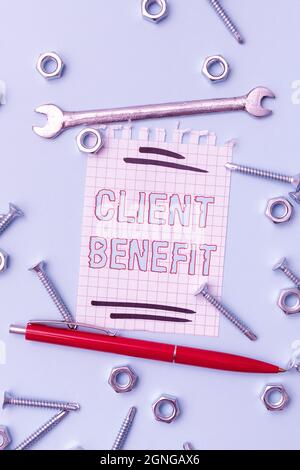 Conceptual display Client Benefit, Business idea The real or perceived ...