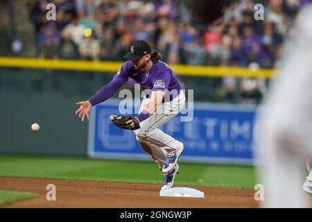 Denver CO, USA. 24th Sep, 2021. Colorado pitcher Yency Almonte (62 ...