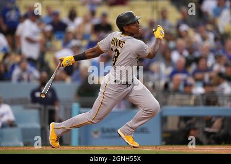 Pittsburgh Pirates' Ke'Bryan Hayes in action during a baseball game ...