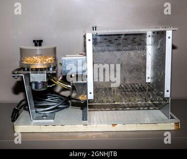 A Skinner box used for operant conditioning psychological experiments ...