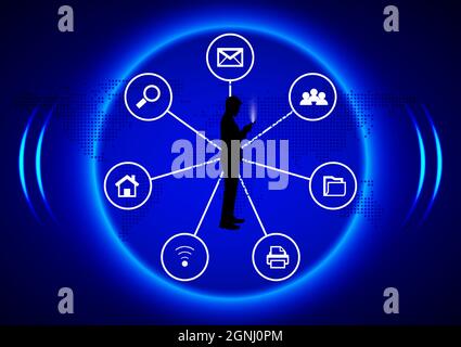 graphics diagram cloud computing concept infrastructure link access data management vector ...