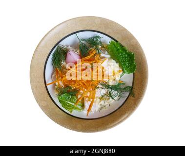 Fijian Raita - creamy cucumber and carrot salad Stock Photo - Alamy