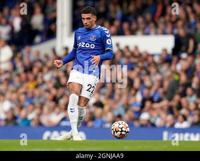 Liverpool, England, 24th September 2021. Richarlison of Everton (C ...