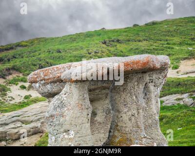 Rock formation called "Babele" in Bucegi mountains, Romania landmark ...