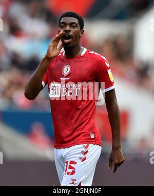 Bristol City's Tyreeq Bakinson during the Sky Bet Championship match at ...