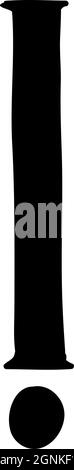 Gothic style exclamation mark. Vector. Alphabet. Punctuation mark ...
