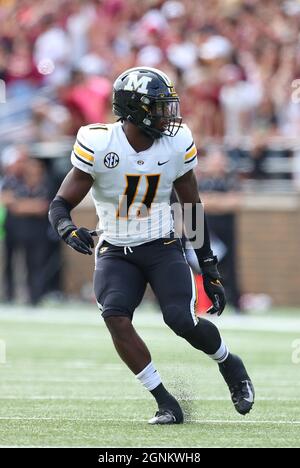 Missouri linebacker Devin Nicholson during an NCAA football game on ...