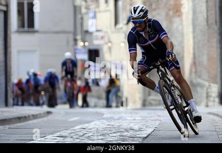 French Julian Alaphilippe pictured in action during the elite men road ...