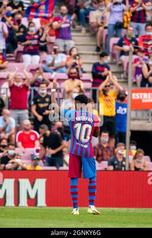 Spanish La Liga Santander soccer match FC Barcelona vs Getafe at Camp ...