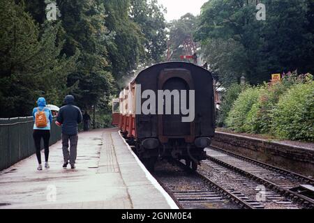 Lakeside, UK - August 2021: The old semaphore signal at Lakeside ...