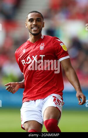 Max Lowe of Nottingham Forest during the Sky Bet Championship match ...