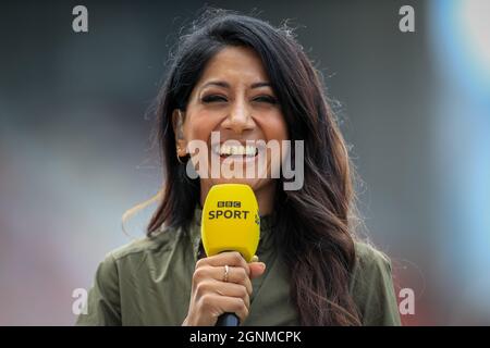 Reshmin Chowdhury presenting today for BBC 2 Match of the Day Live ...