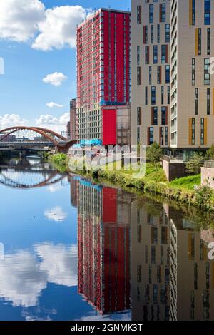 The Novella apartment block under construction, Sept 2021. Salford ...