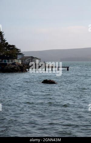 Lakeside on Tomales Bay in Marshall, California Stock Photo - Alamy