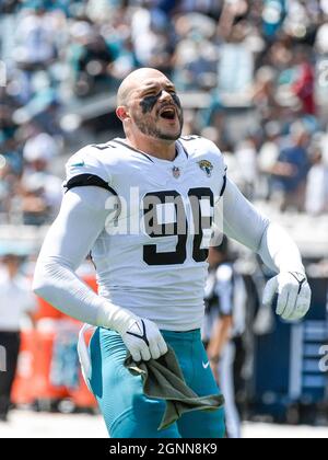 Jacksonville Jaguars defensive end Adam Gotsis walks off the field ...