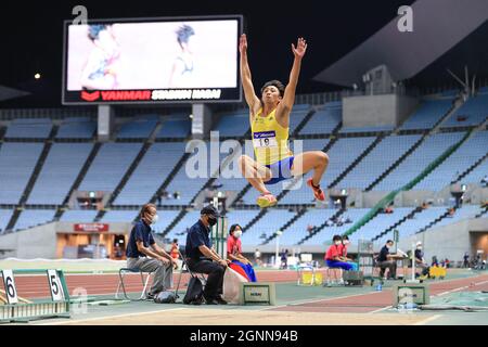 Osaka Men's Long Jump at Yanmar Stadium Nagai, Osaka, Japan. 20th May ...