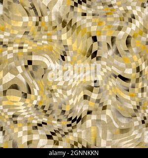 Seamless abstract wavy distorted check pattern for print Stock Photo ...