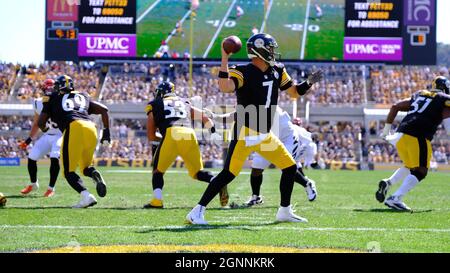 Pittsburgh, PA, USA. 26th Sep, 2021. Ben Roethlisberger #7 during the ...
