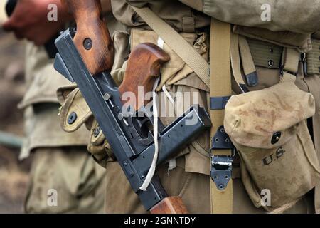 American Thompson submachine gun Stock Photo - Alamy