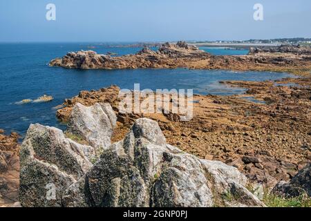Rocks of Grandes Rocques, Guernsey, Channel Islands Stock Photo - Alamy