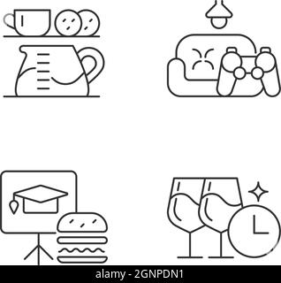 Employee engagement line icons collection. Ownership , Inclusion ...