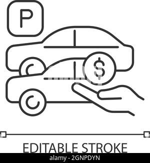 Parking worker icon. Outline parking worker vector icon for web design ...