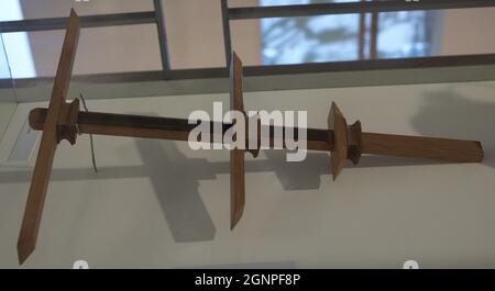 Cross-staff, a navigational instrument for measuring the altitude of a ...