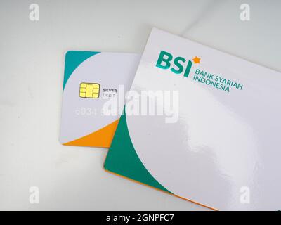Jakarta, 26 September 2021. Pictures of Bank Syariah Indonesia or BSI ...