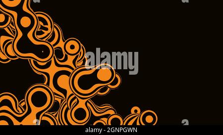 Liquid 3D tiger stripes metaball, with organic structure. Abstract ...