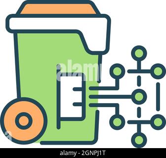 garbage sorting equipment color icon vector illustration Stock Vector ...