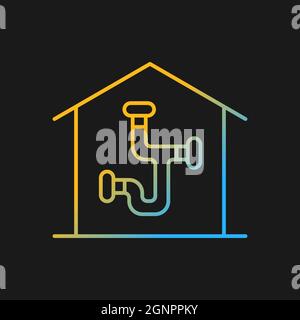 Plumbing system gradient linear vector icon Stock Vector Image & Art ...