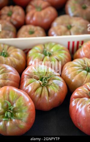 Tasty big ripe french tomatoes from Provence ready to eat in healthy ...