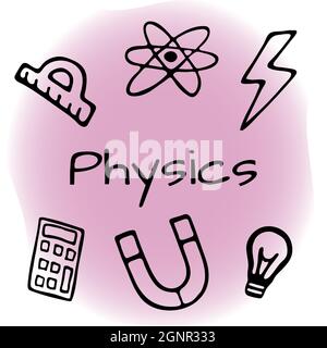 Physics doodle set Stock Vector Image & Art - Alamy