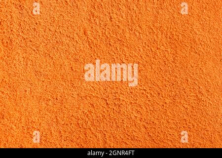 Orange terry towel background. Terry cloth texture Stock Photo - Alamy
