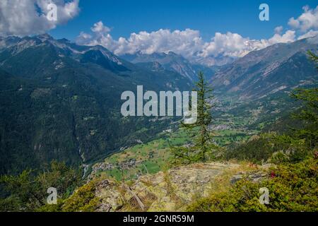 vedun in val of aoste in italy Stock Photo - Alamy