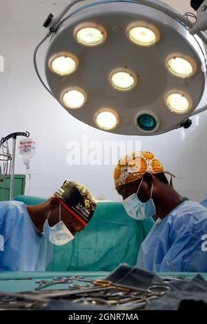 African hospital. Operating theater. Pediatric surgery. Surgical ...