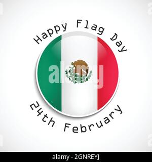 Mexico Dia de la Bandera for Mexican Flag Day colorful template ...