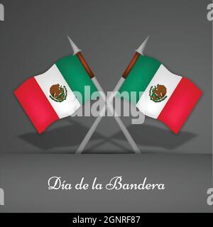 Mexico Dia de la Bandera for Mexican Flag Day. Vector illustration ...