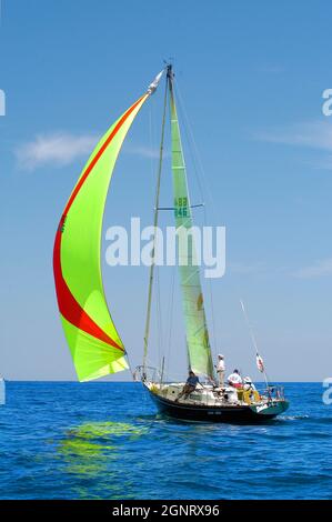 A yacht race on Lake Michigan, showcasing the speed and competition ...
