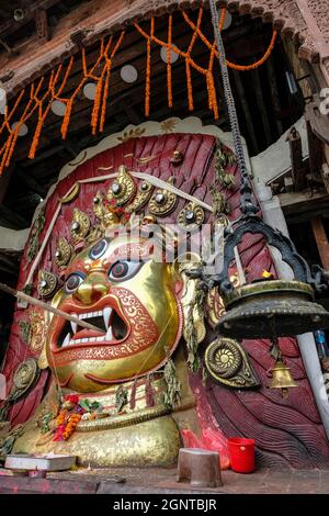 Nepal, Kathmandu, Durbar Square, Seto Bhairab, White Bhairab Stock ...