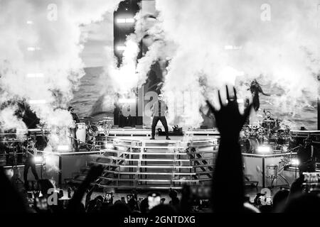 Pitbull Performs during the I Feel Good Tour at Ameris Bank ...