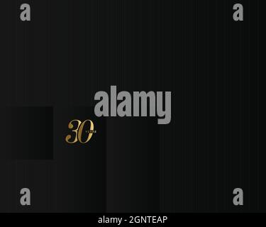 Set of number thirty (30 years) celebration design. Anniversary golden ...