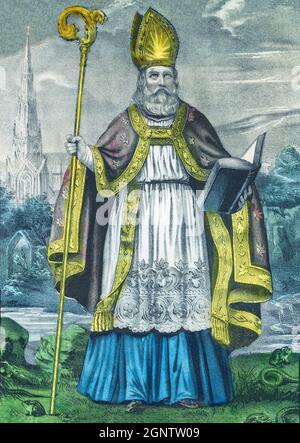 ST. PATRICK Fifth century Romano-British Christian missionary in a 19th ...