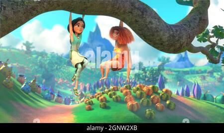 THE CROODS: FAMILY TREE, from left: Hwam, Gran Crood (voice: Artemis ...